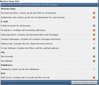 How to create or restore backup from DirectAdmin control panel - IPSERVERONE
