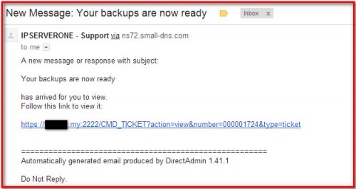 How to create or restore backup from DirectAdmin control panel - IPSERVERONE