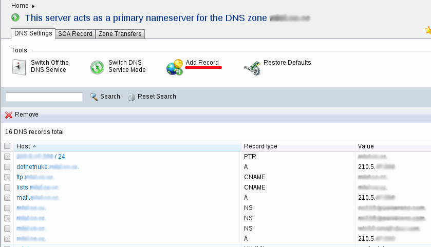 How to add DNS record in Plesk – IPSERVERONE