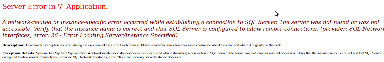 How To Solve Microsoft Sql Error 26 Error Locating Serverinstance Specified Ipserverone
