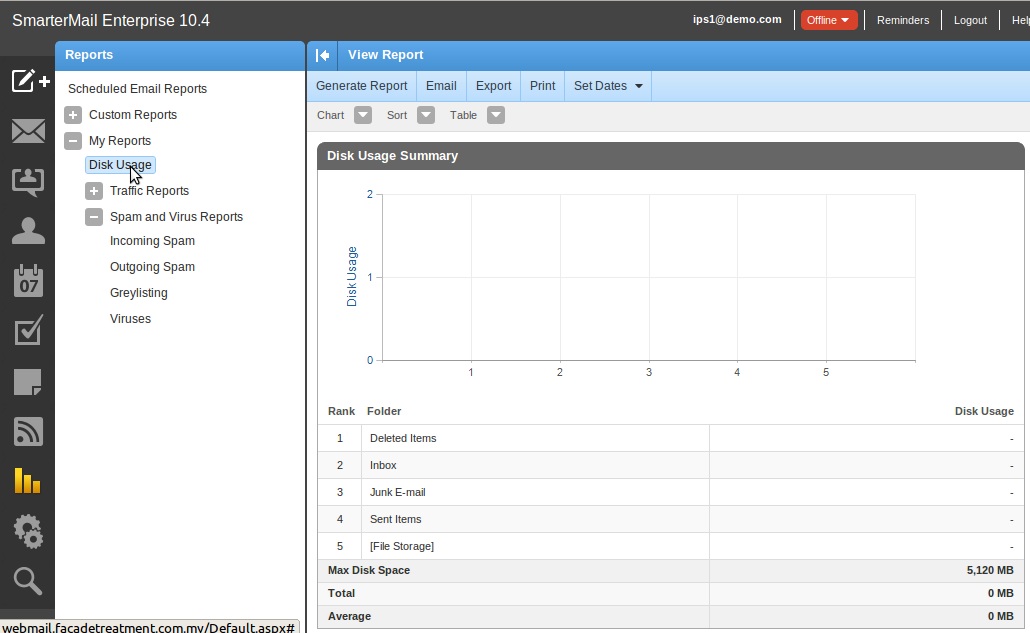 How To Check Email Disk Space Usage On Smartermail Ipserverone