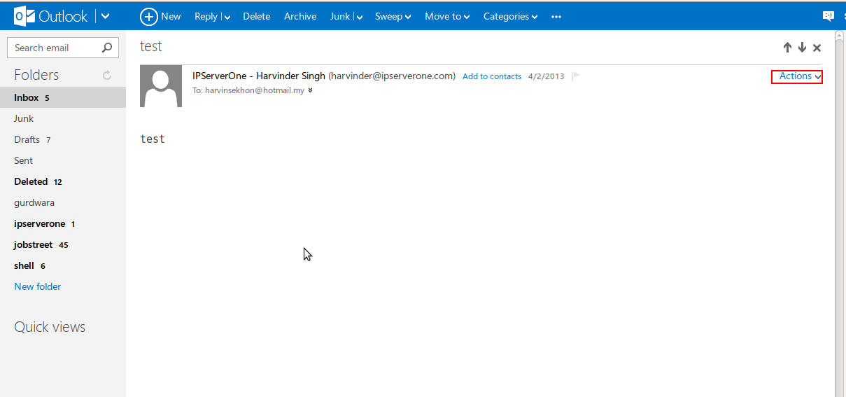 How to view Email Header in the Webmail and Web Clients - IPSERVERONE