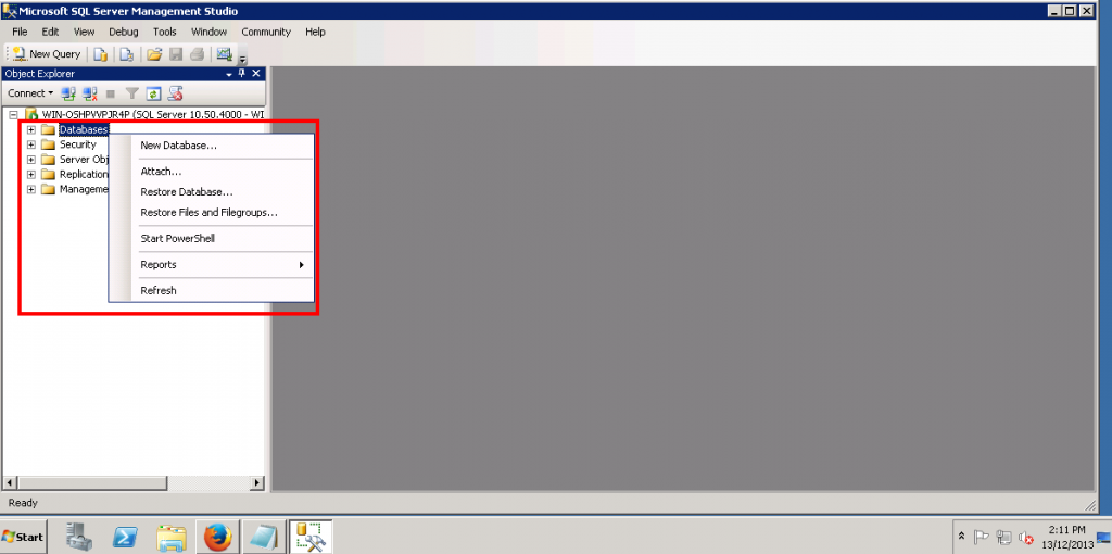How to create a new database with user login in MSSQL Server Management ...