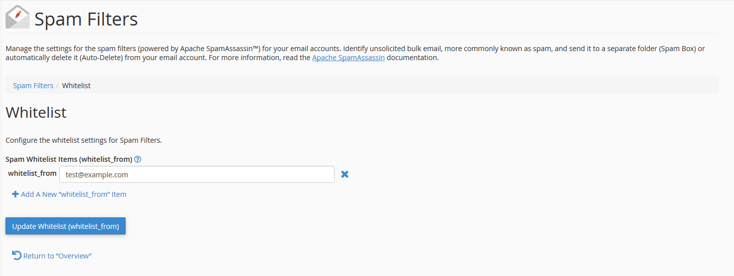 Whitelisting and Blacklisting Email Addresses on cPanel – IPSERVERONE