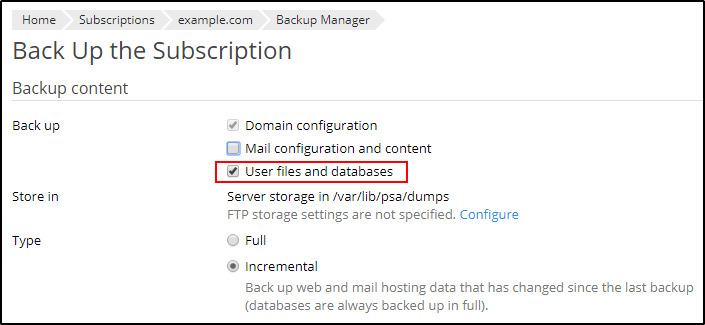 How To Backup The Mssql Database From Server Plesk