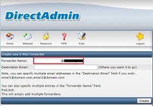 How to create email forwarder in DirectAdmin - IPSERVERONE