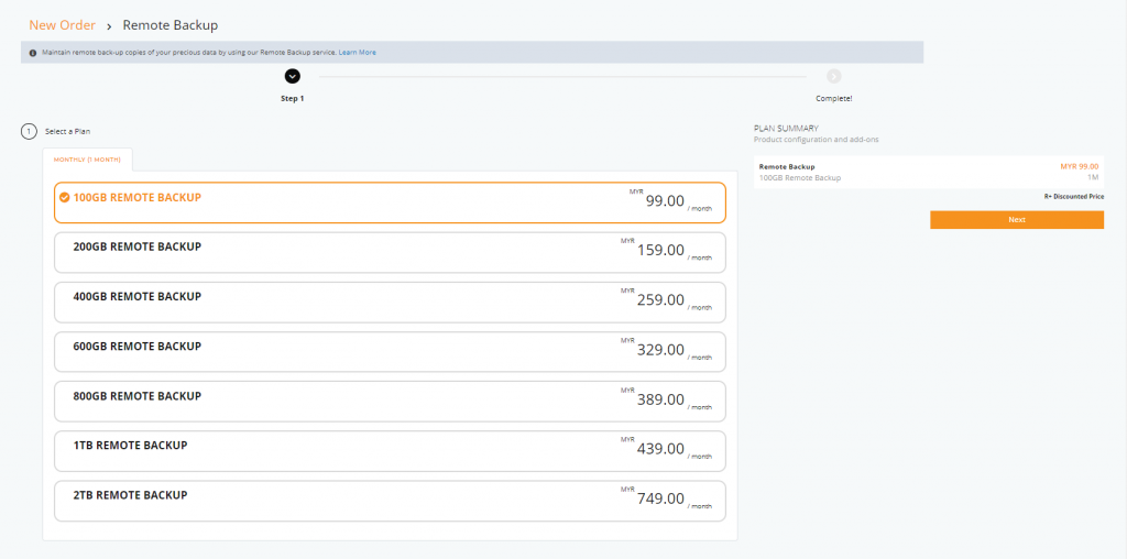 How to Purchase Remote Backup - IPSERVERONE
