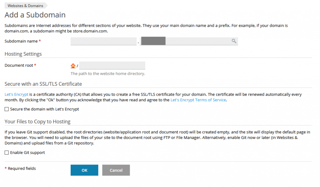 How to Create a Subdomain in Plesk - IPSERVERONE