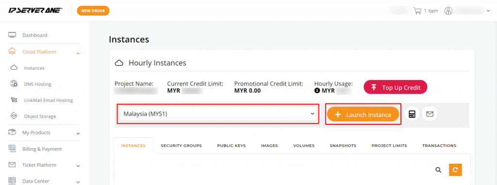 How To Launch Cloud Instance From Snapshot – IPSERVERONE