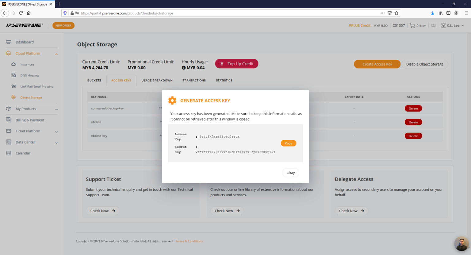 Mount IP ServerOne Object Storage in Windows With Open Source Utility - IPSERVERONE