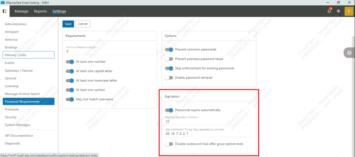 Password Expiry Setup for SmarterMail - IPSERVERONE Password Expiry Setup for SmarterMail - IPSERVERONE