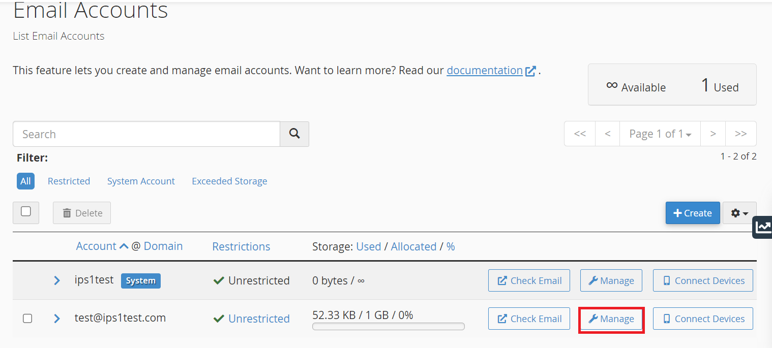 Suspending Email Account in cPanel - IPSERVERONE