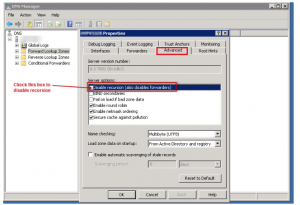 Disabling DNS recursion in Windows - IPSERVERONE