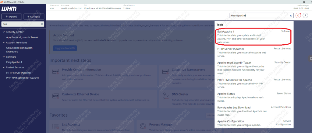 How to Install a New PHP Version in WHM (cPanel) - IPSERVERONE
