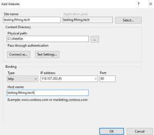 Setting Up a New Website in IIS - IPSERVERONE