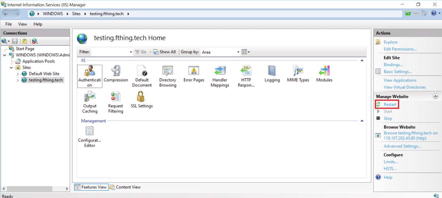 How to Restart Internet Information Services (IIS) for a Website in ...