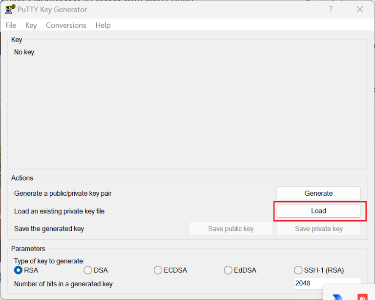 How to convert a PEM file to PPK Using PuTTYgen - IPSERVERONE