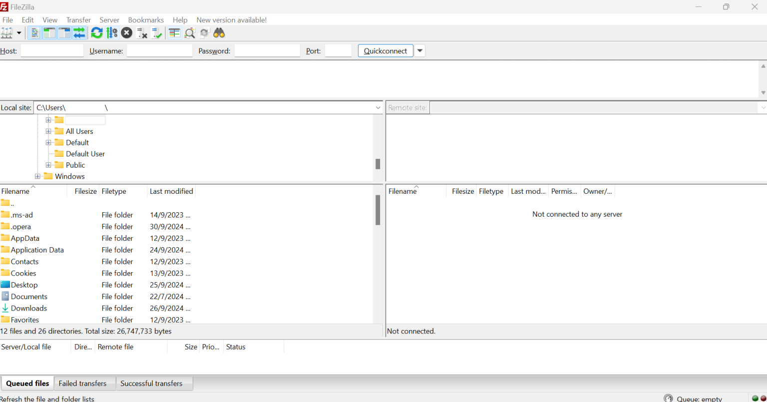 FileZilla timeout settings - IPSERVERONE