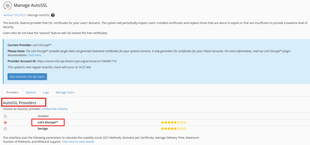 How to install Let’s Encrypt SSL Certificate in cPanel & WHM - IPSERVERONE