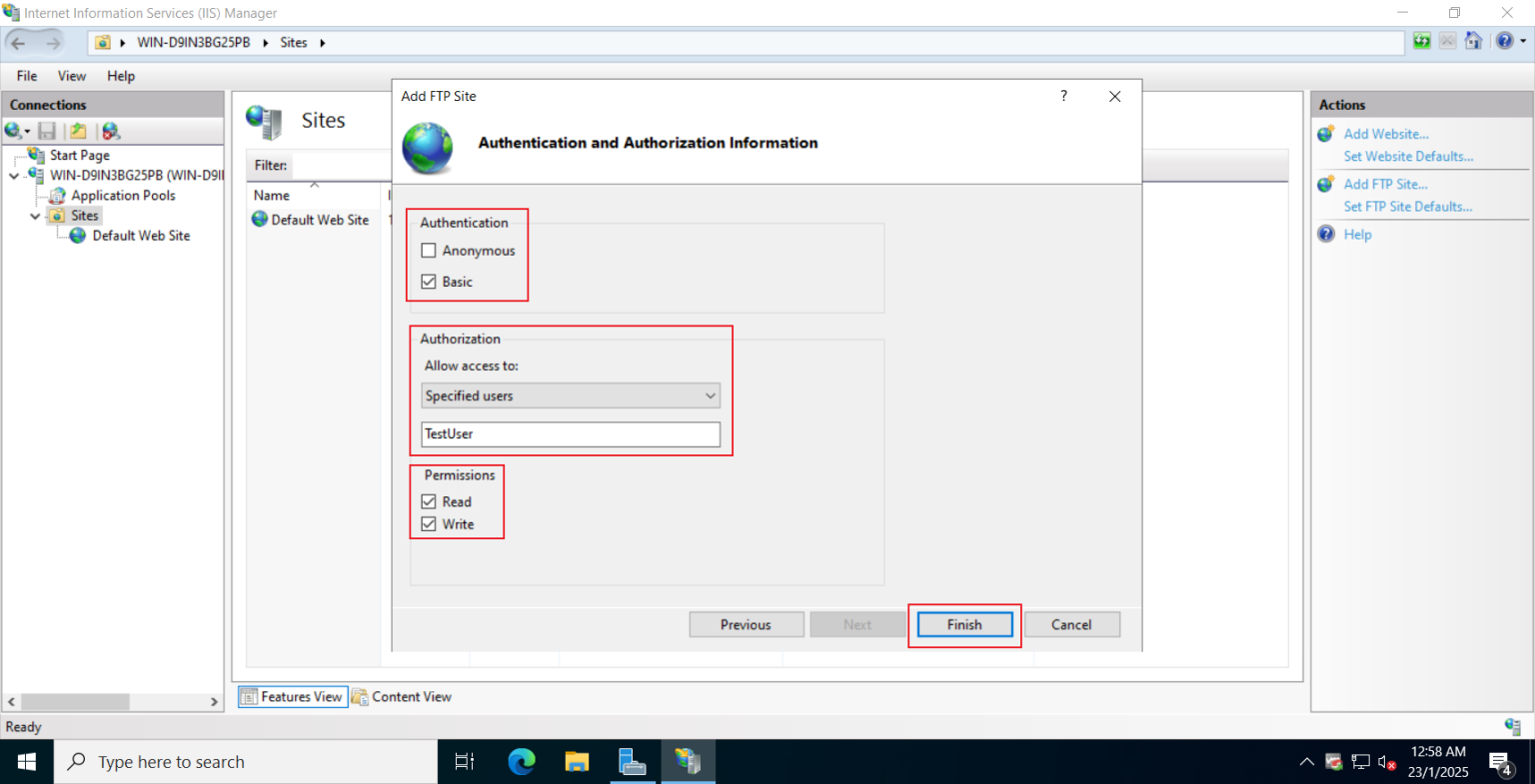 Set Up Ftp In Internet Information Services Iis On Windows Server Ipserverone