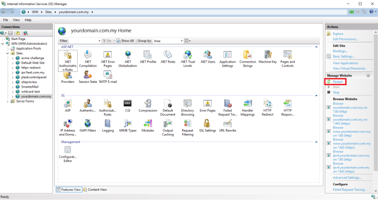 How To Restart Internet Information Services Iis For A Website In Windows Server Ipserverone