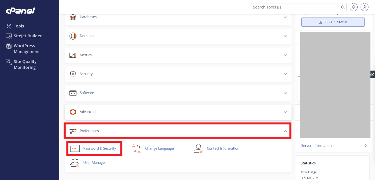 How to reset password for cPanel account via cPanel Login Page - IPSERVERONE