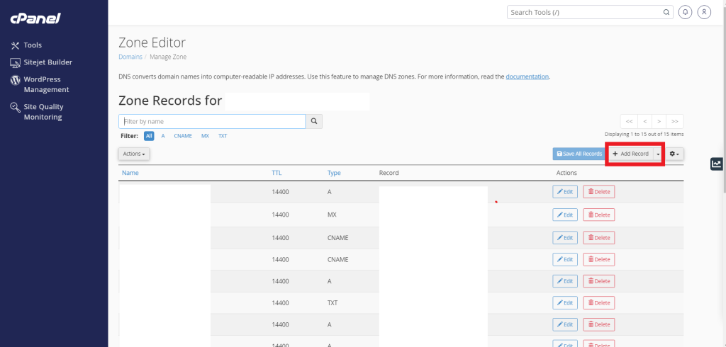 How to Configure DNS record in cPanel - IPSERVERONE