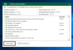 How to restore a backup using Veeam Agent for Windows - IPSERVERONE