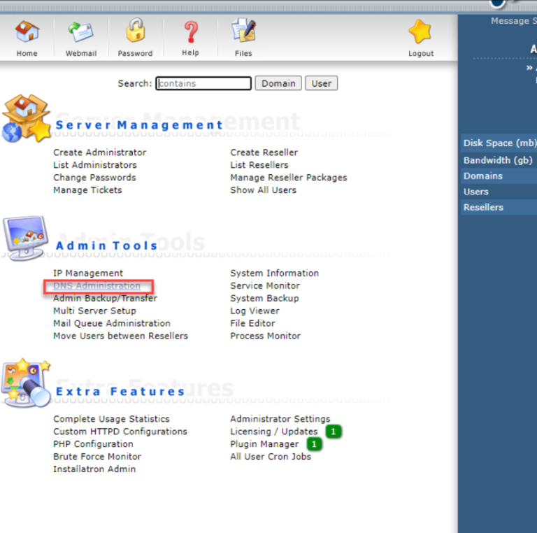 How To Register My Own Dns Nameserver In My Directadmin Ipserverone
