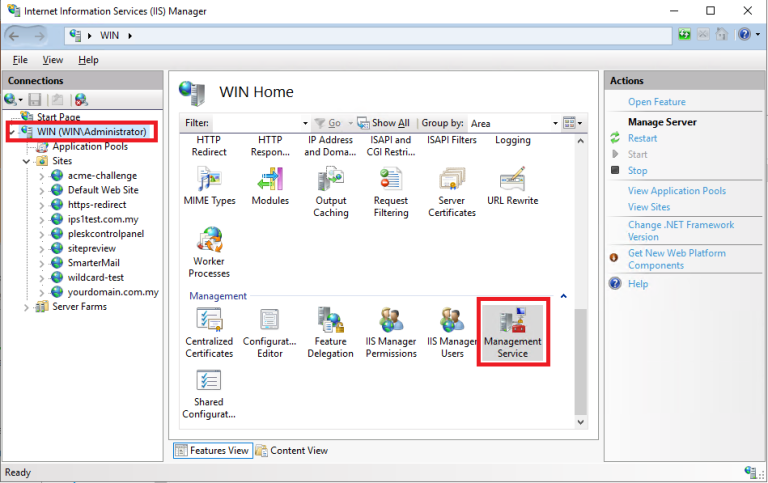How To Connect To A Site In Information Services Iis As A Normal User On Windows Server