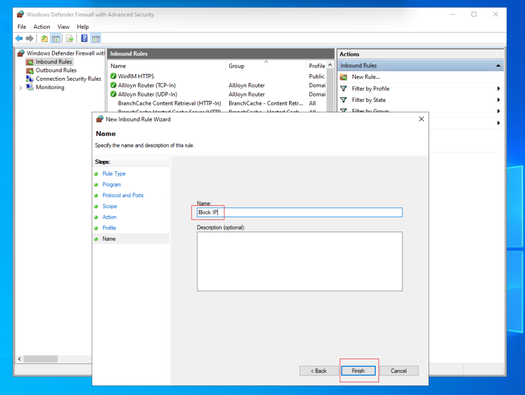 Blocking IP Addresses Using Windows Firewall - IPSERVERONE