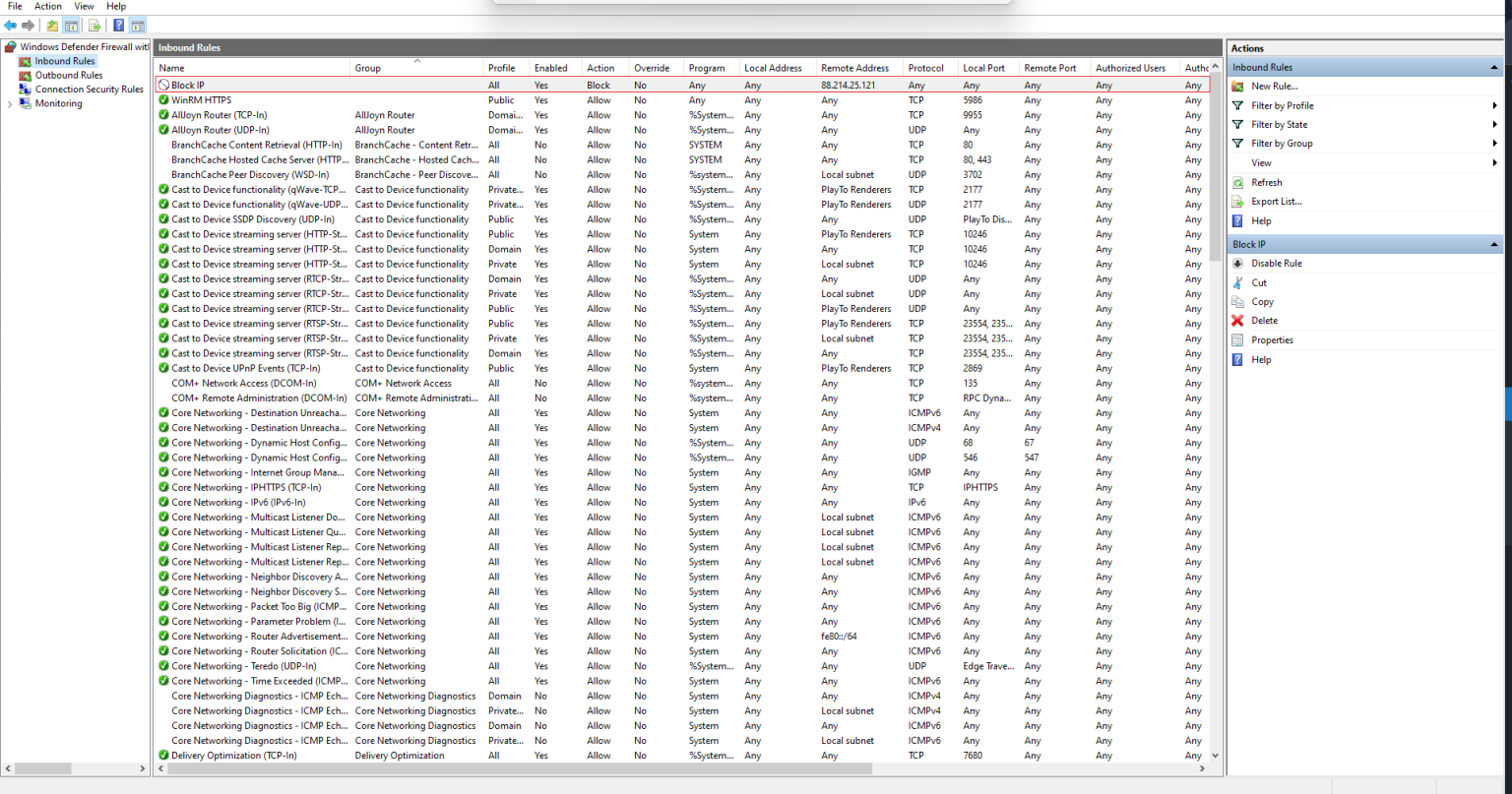Blocking IP Addresses Using Windows Firewall - IPSERVERONE