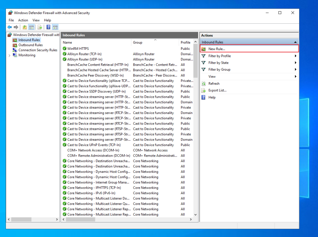 Blocking IP Addresses Using Windows Firewall - IPSERVERONE