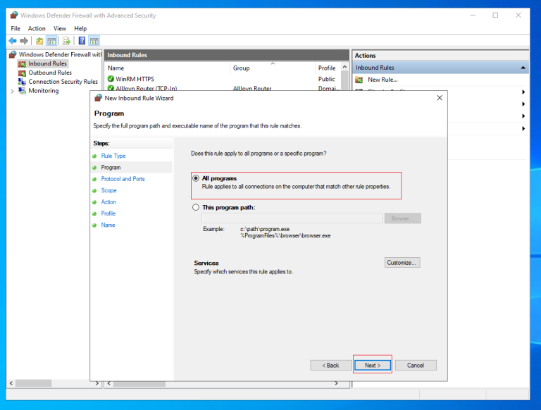 Blocking IP Addresses Using Windows Firewall - IPSERVERONE