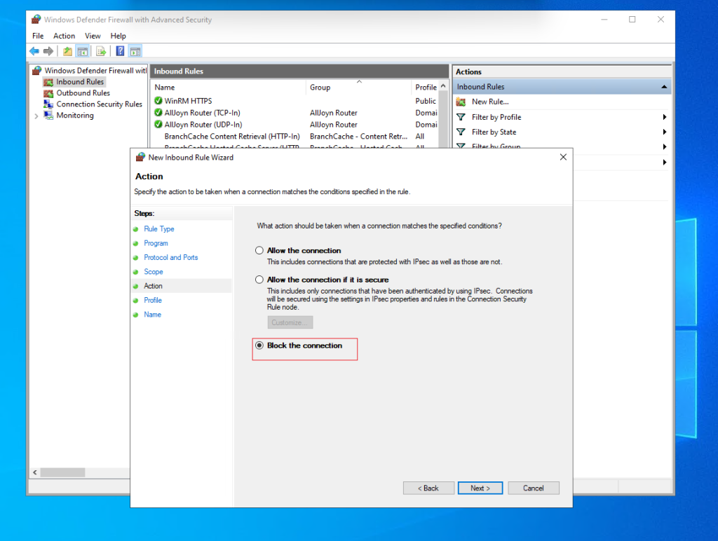 Blocking IP Addresses Using Windows Firewall - IPSERVERONE