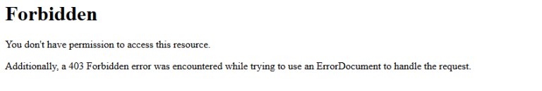 How to fix 403 forbidden website error - IPSERVERONE